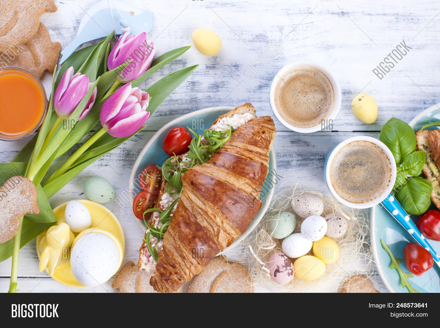 Easter Breakfast Flat Image & Photo (Free Trial) | Bigstock