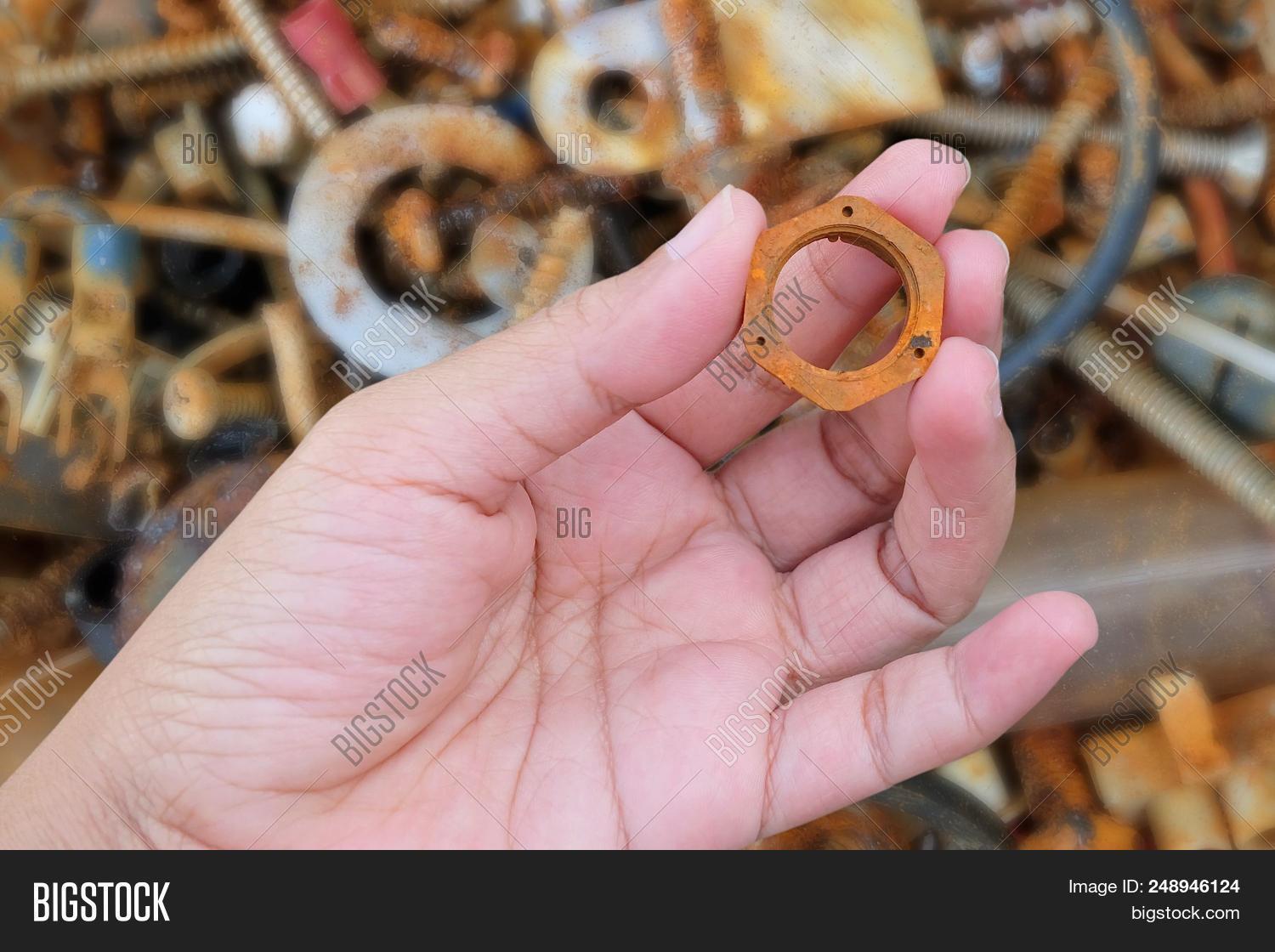 Hand Holding Metallic Image & Photo (Free Trial) | Bigstock
