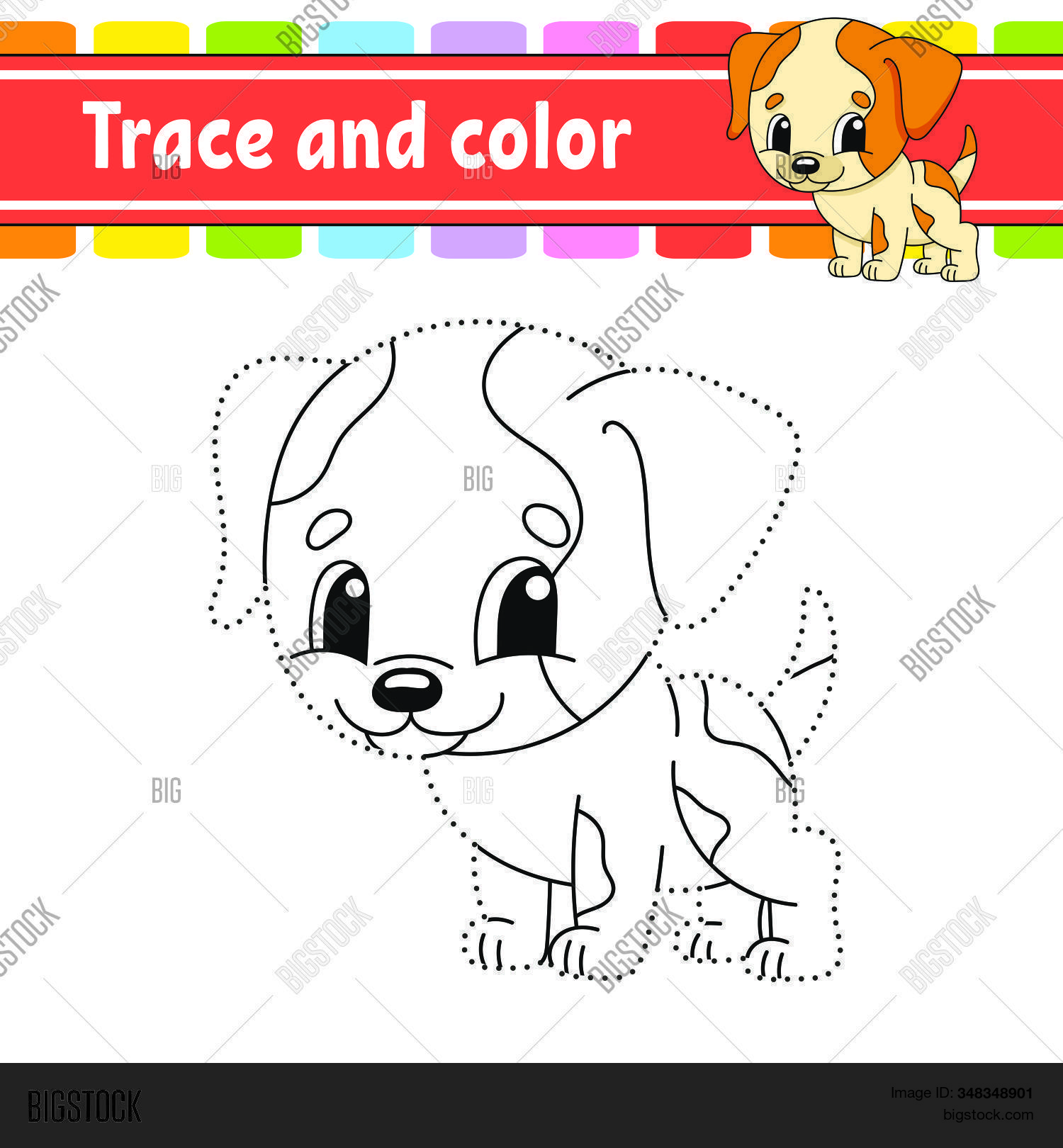 Trace Color. Dog Vector & Photo (Free Trial) | Bigstock