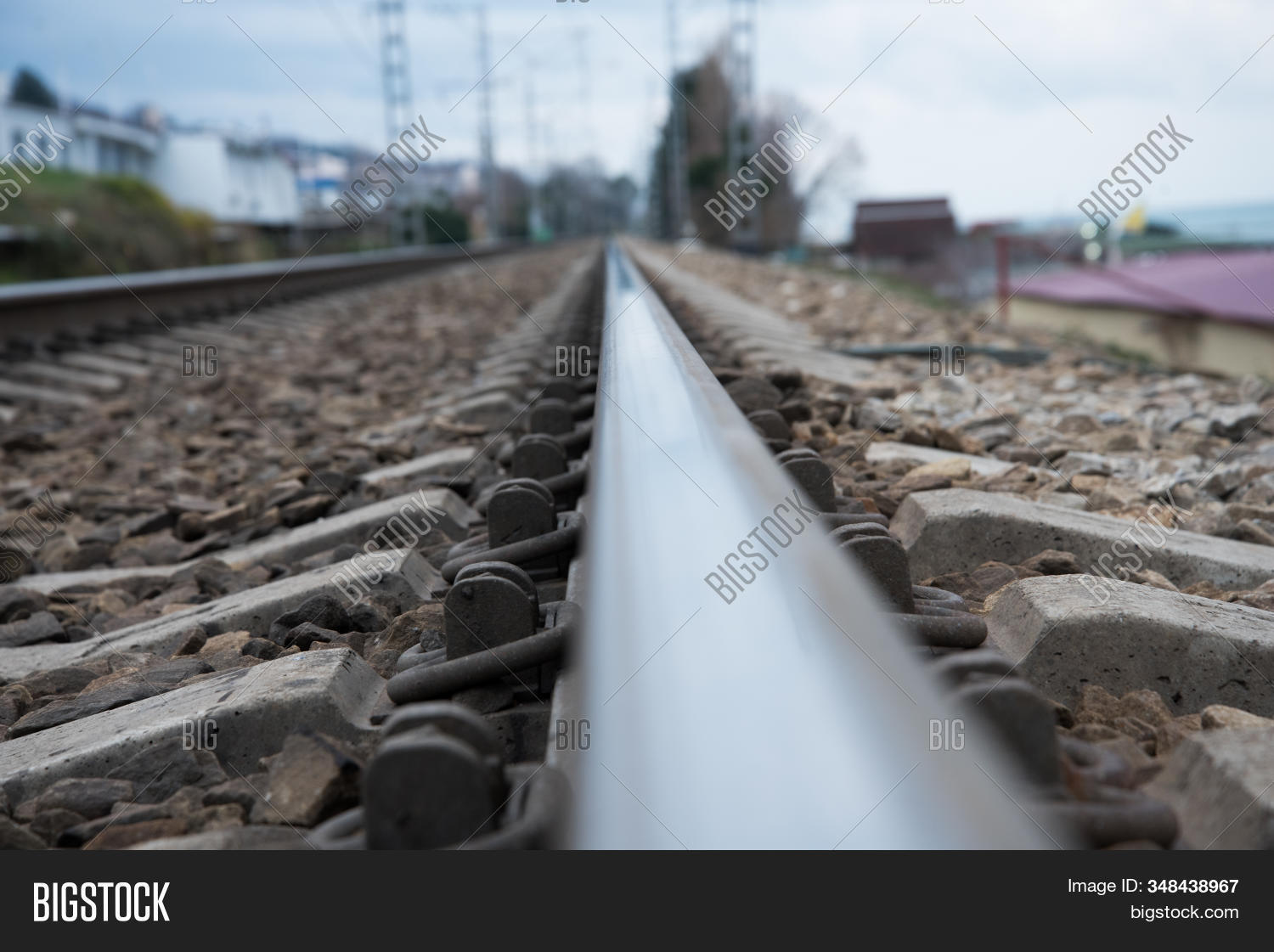 Rail Goes Off Into Image & Photo (Free Trial) | Bigstock