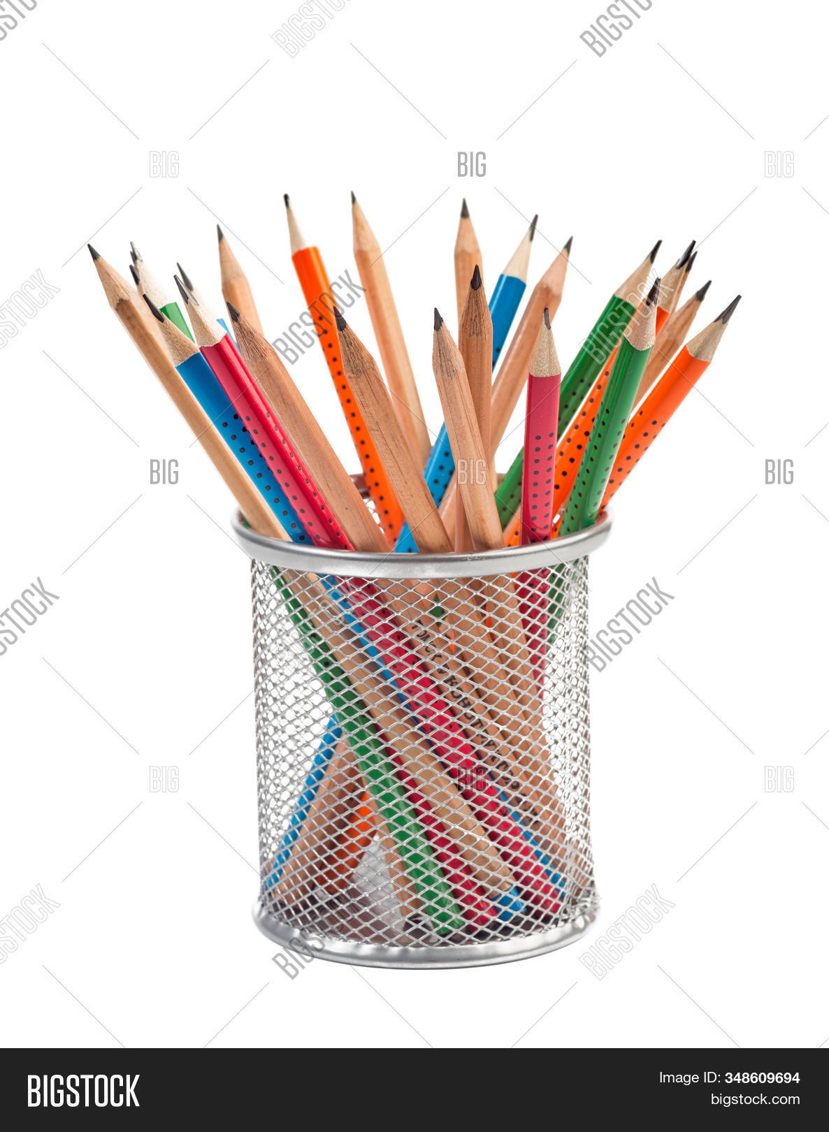Pencils Metal Basket Image & Photo (Free Trial) | Bigstock