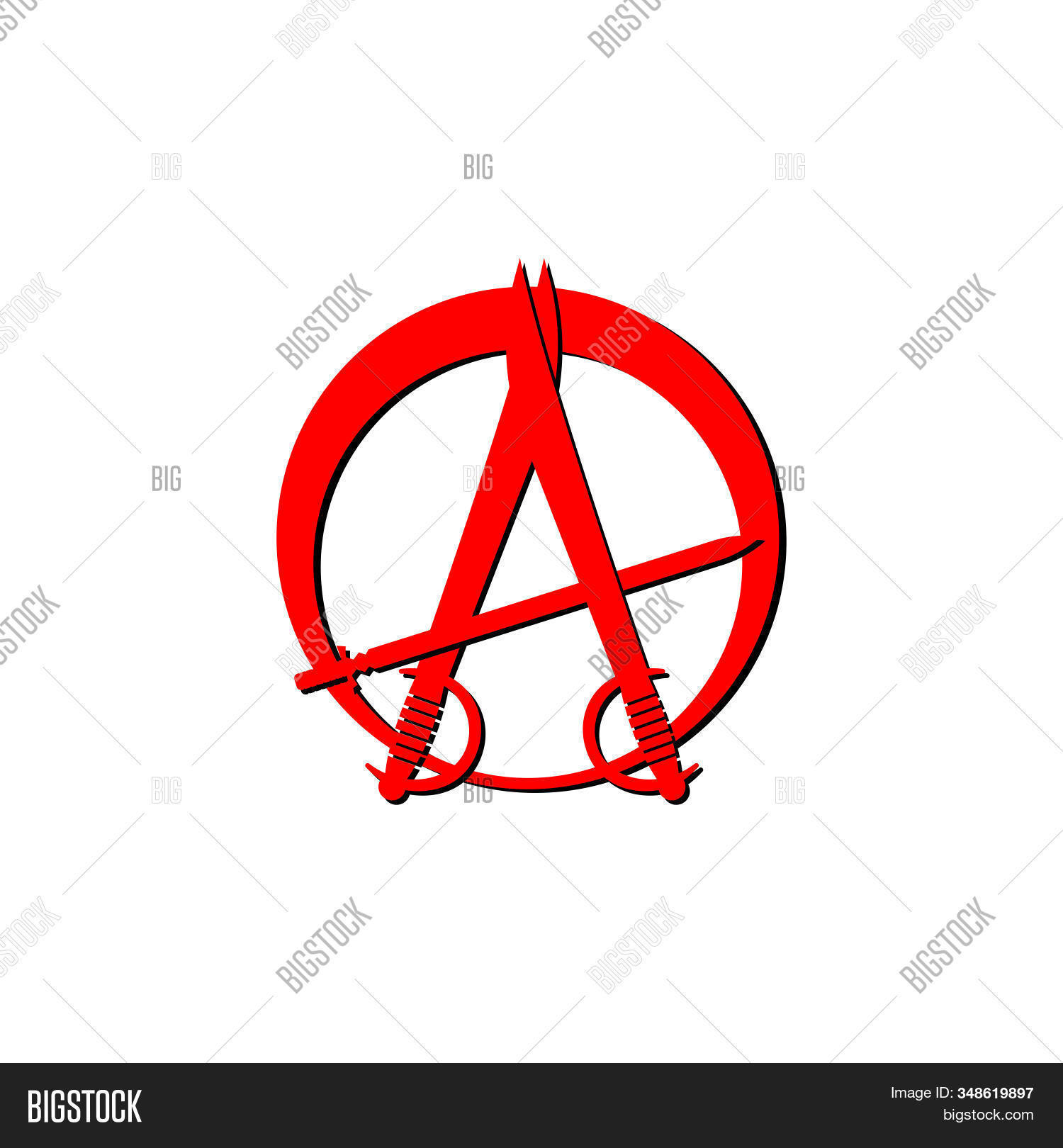 Red Anarchy Sign Vector & Photo (Free Trial) | Bigstock