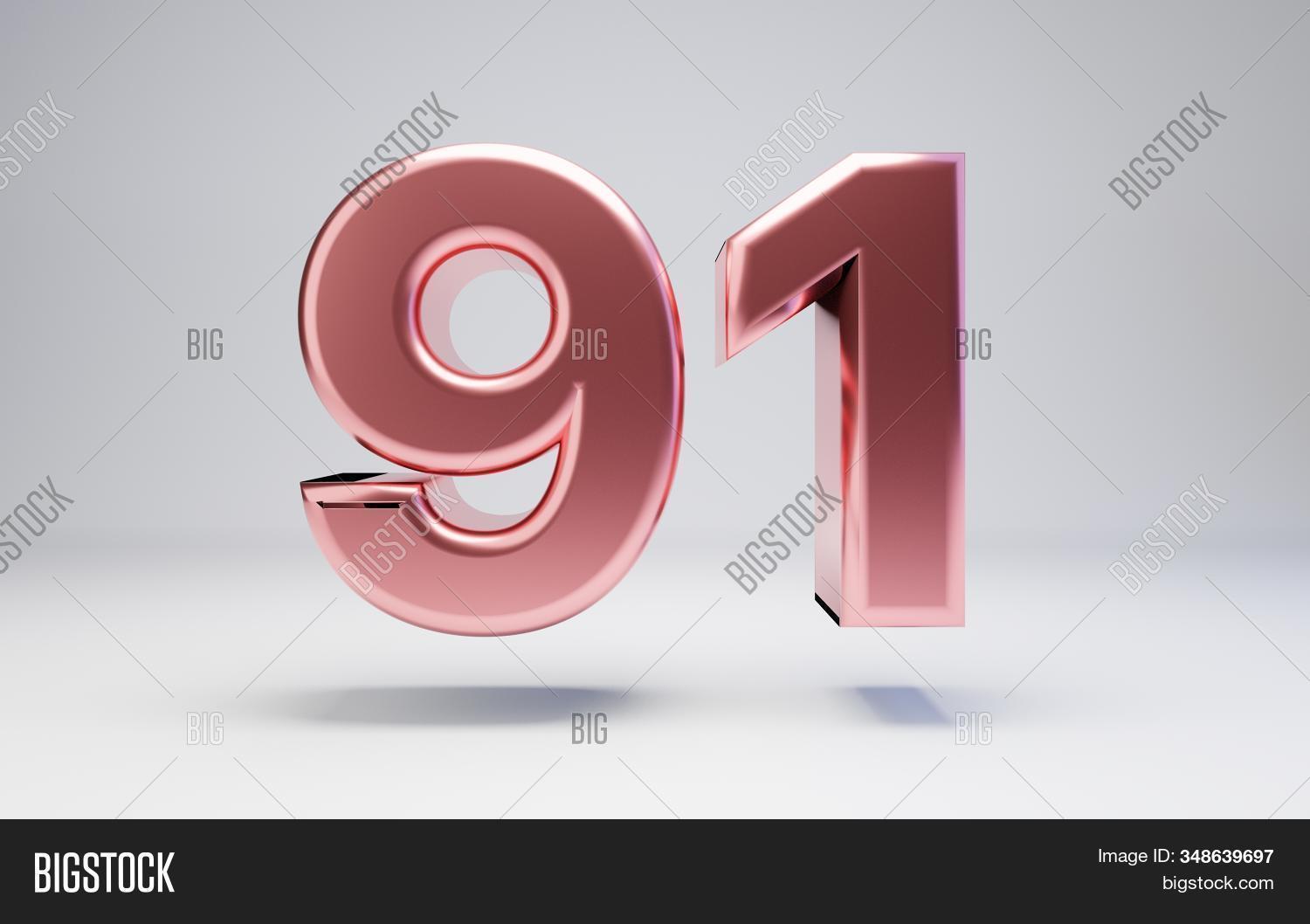 Rose Gold Number 91 Image & Photo (Free Trial) | Bigstock