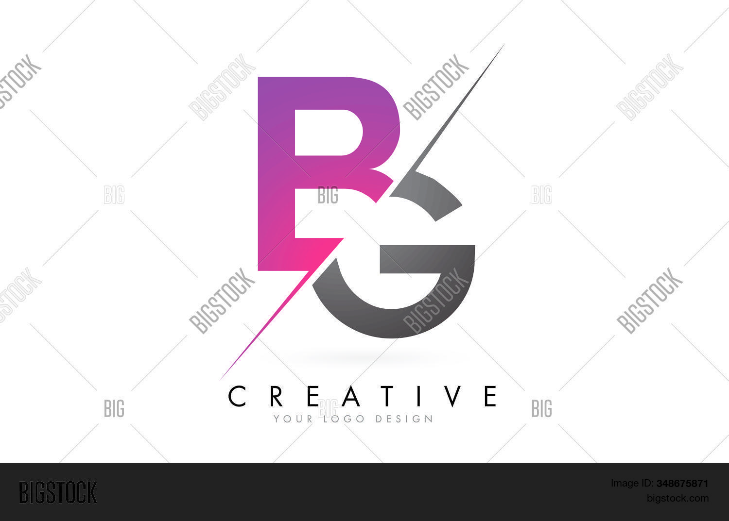 Bg B G Letter Logo Vector & Photo (Free Trial) | Bigstock
