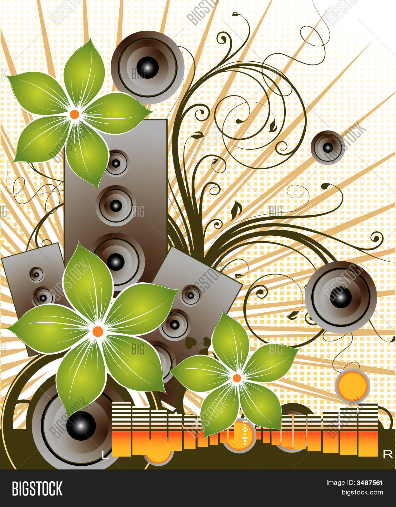 Floral Music Vector & Photo (Free Trial) | Bigstock