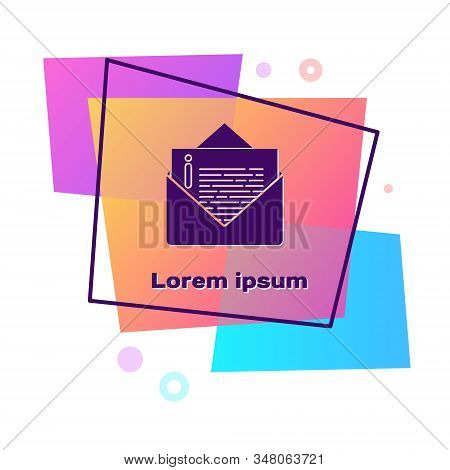 Purple Envelope Icon Vector & Photo (Free Trial) | Bigstock