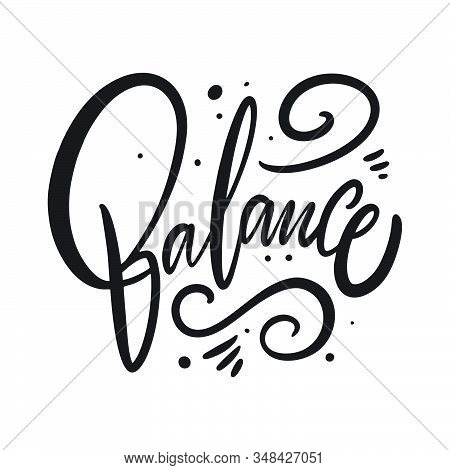 Balance Wor Lettering Vector & Photo (Free Trial) | Bigstock