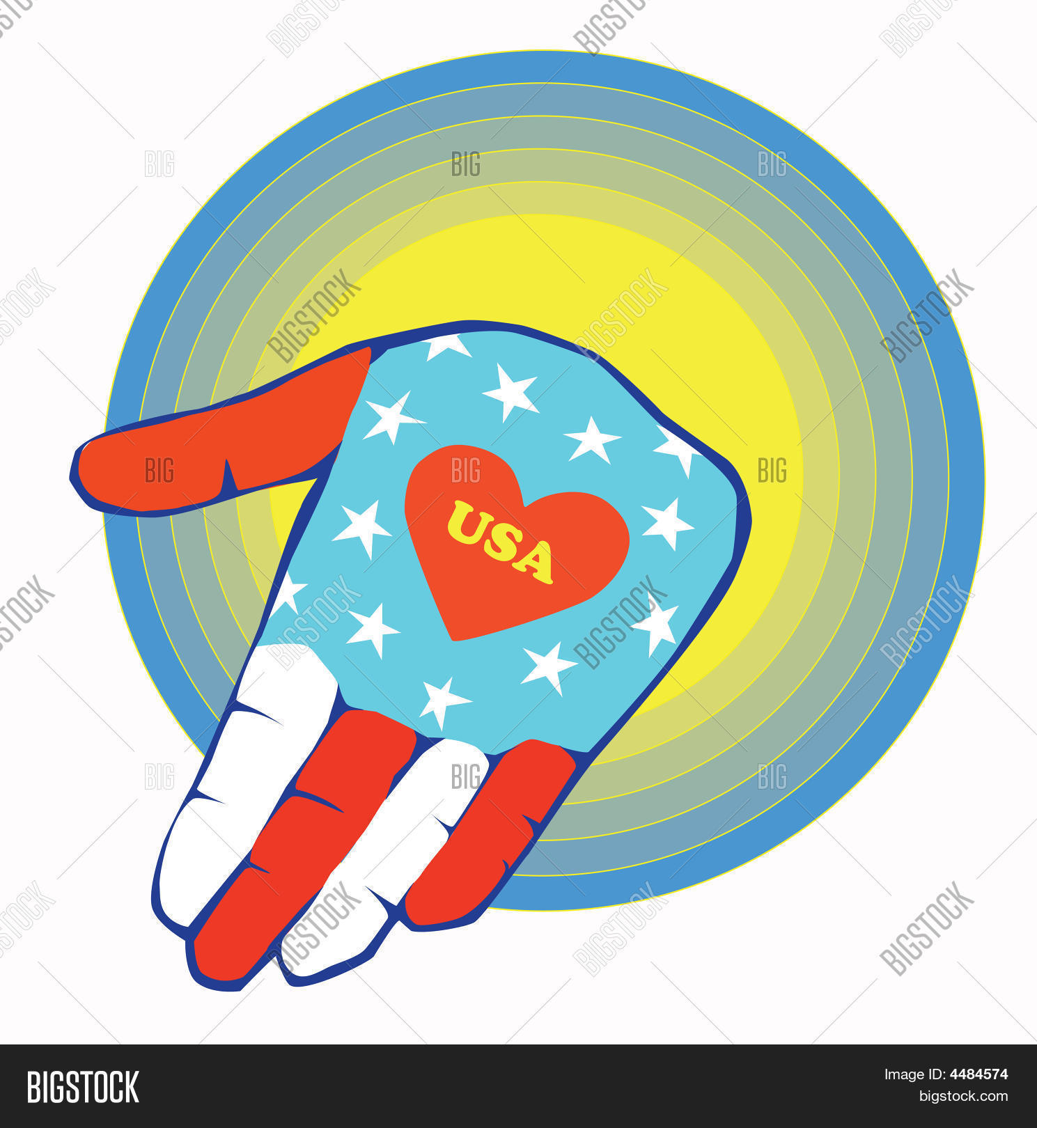 Hand Heart Usa Flag Image & Photo (Free Trial) | Bigstock