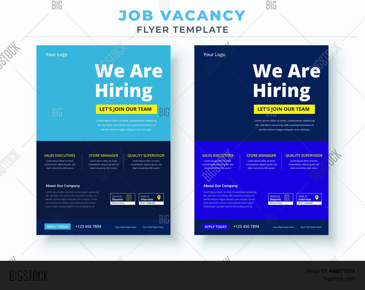 Job Vacancy Flyer Vector & Photo (Free Trial) | Bigstock