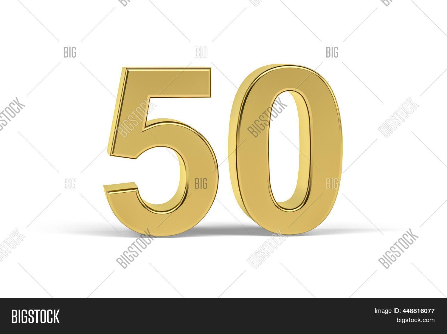 Golden 3d Number 50 Image & Photo (Free Trial) | Bigstock