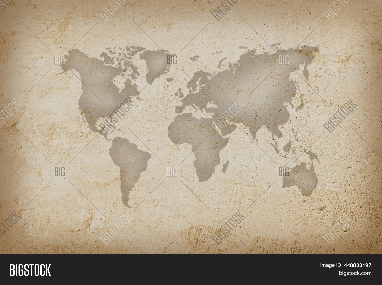 World Map On Old Paper Image & Photo (Free Trial) | Bigstock