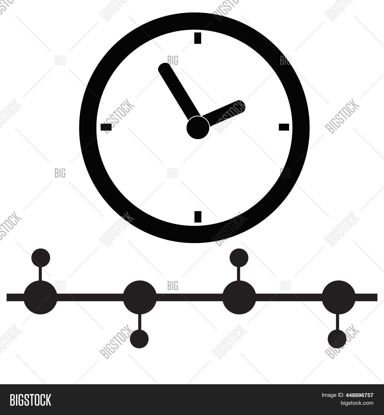 Timeline Icon On White Image & Photo (Free Trial) | Bigstock