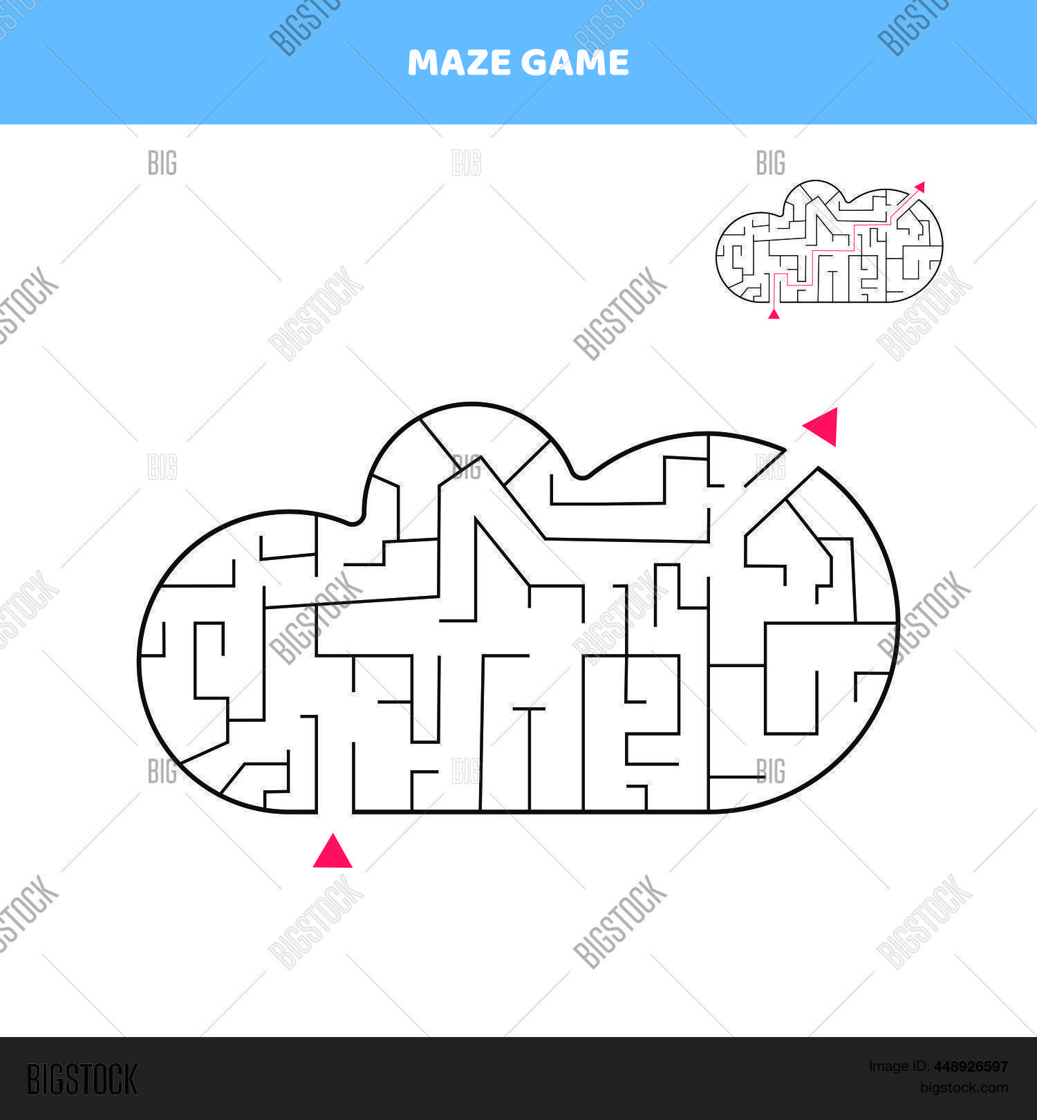 Maze Game Kids. Find Vector & Photo (Free Trial) | Bigstock