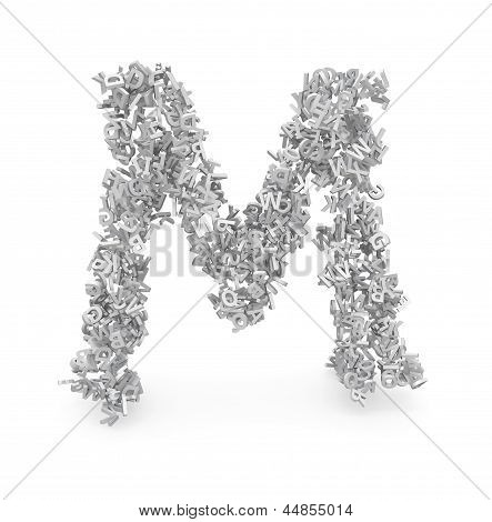 Shape Letter M Made 3D Image & Photo (Free Trial) | Bigstock