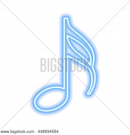 Blue Neon Note Vector & Photo (Free Trial) | Bigstock