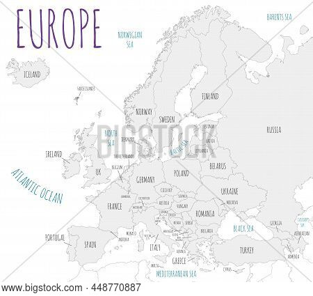 Political Europe Map Vector & Photo (Free Trial) | Bigstock