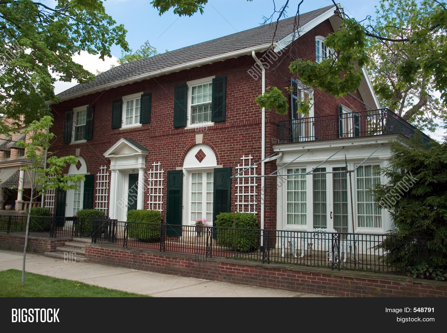 Brick Colonial Home Image & Photo (Free Trial) | Bigstock