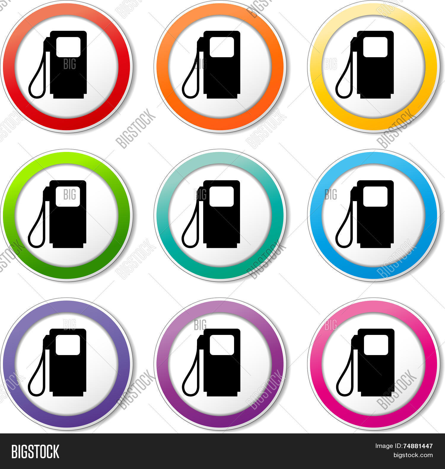 Fuel Pump Icons Vector & Photo (Free Trial) | Bigstock