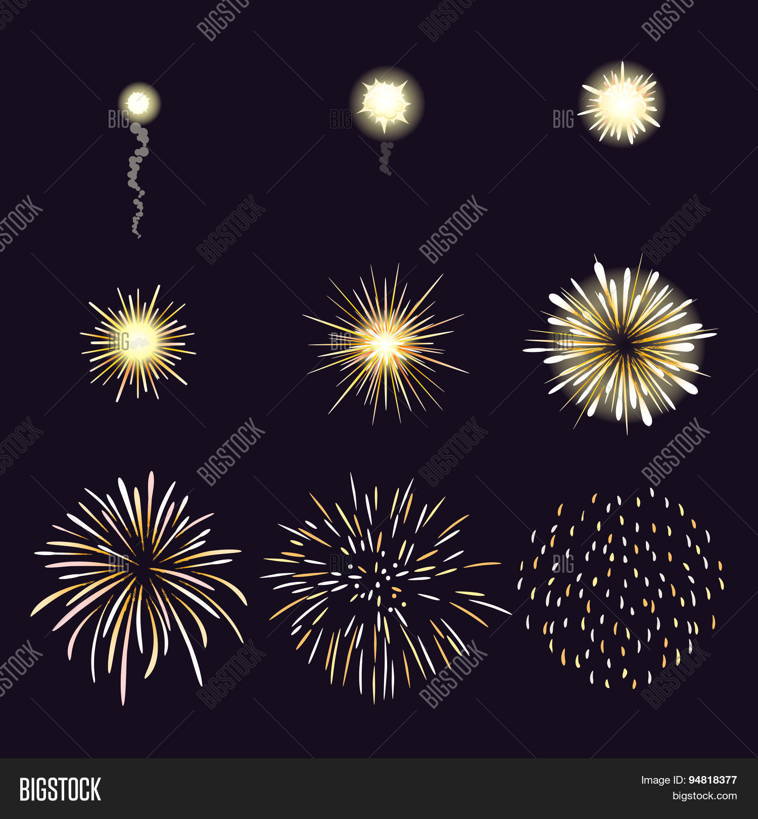 Animation Firework Vector & Photo (Free Trial) | Bigstock