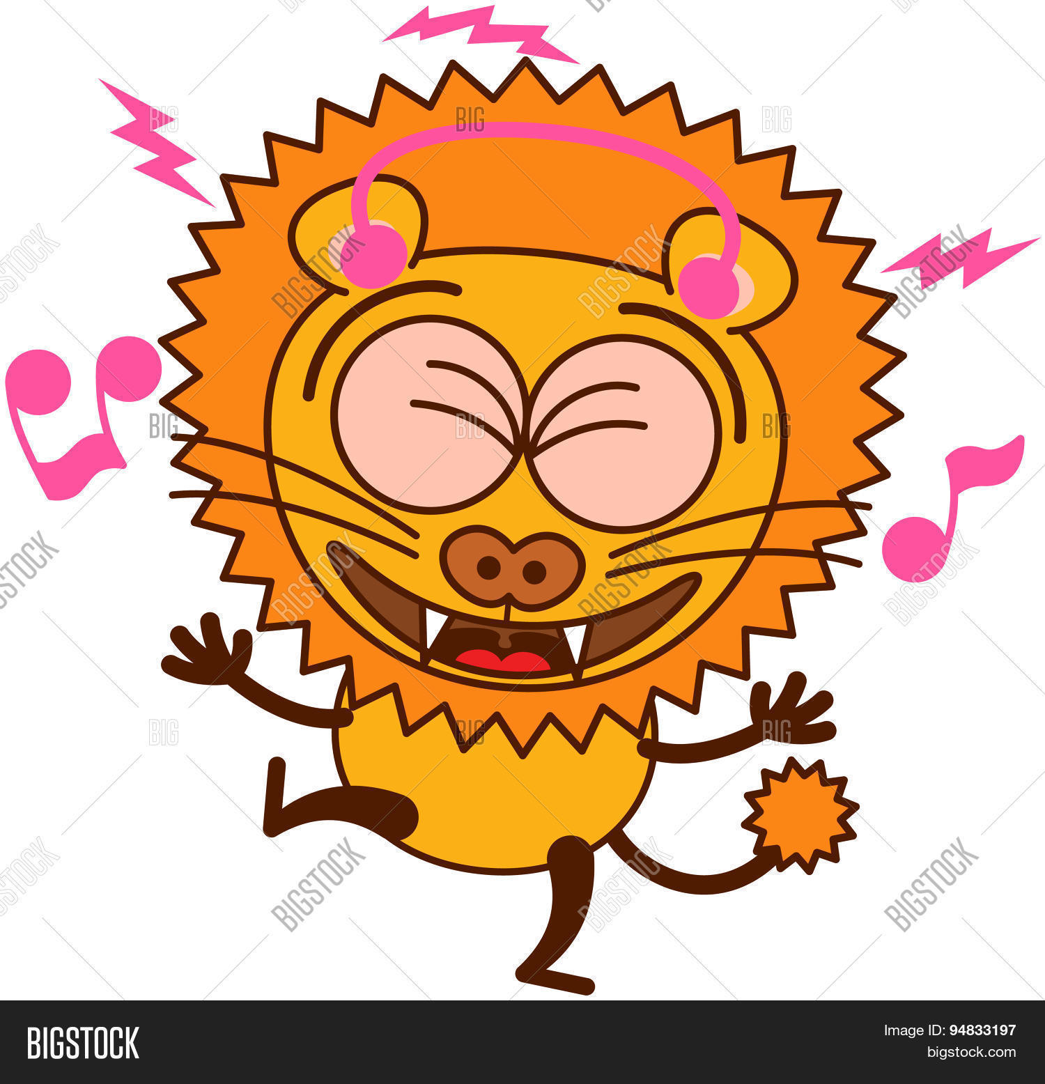 Cute Lion Animatedly Vector & Photo (Free Trial) | Bigstock