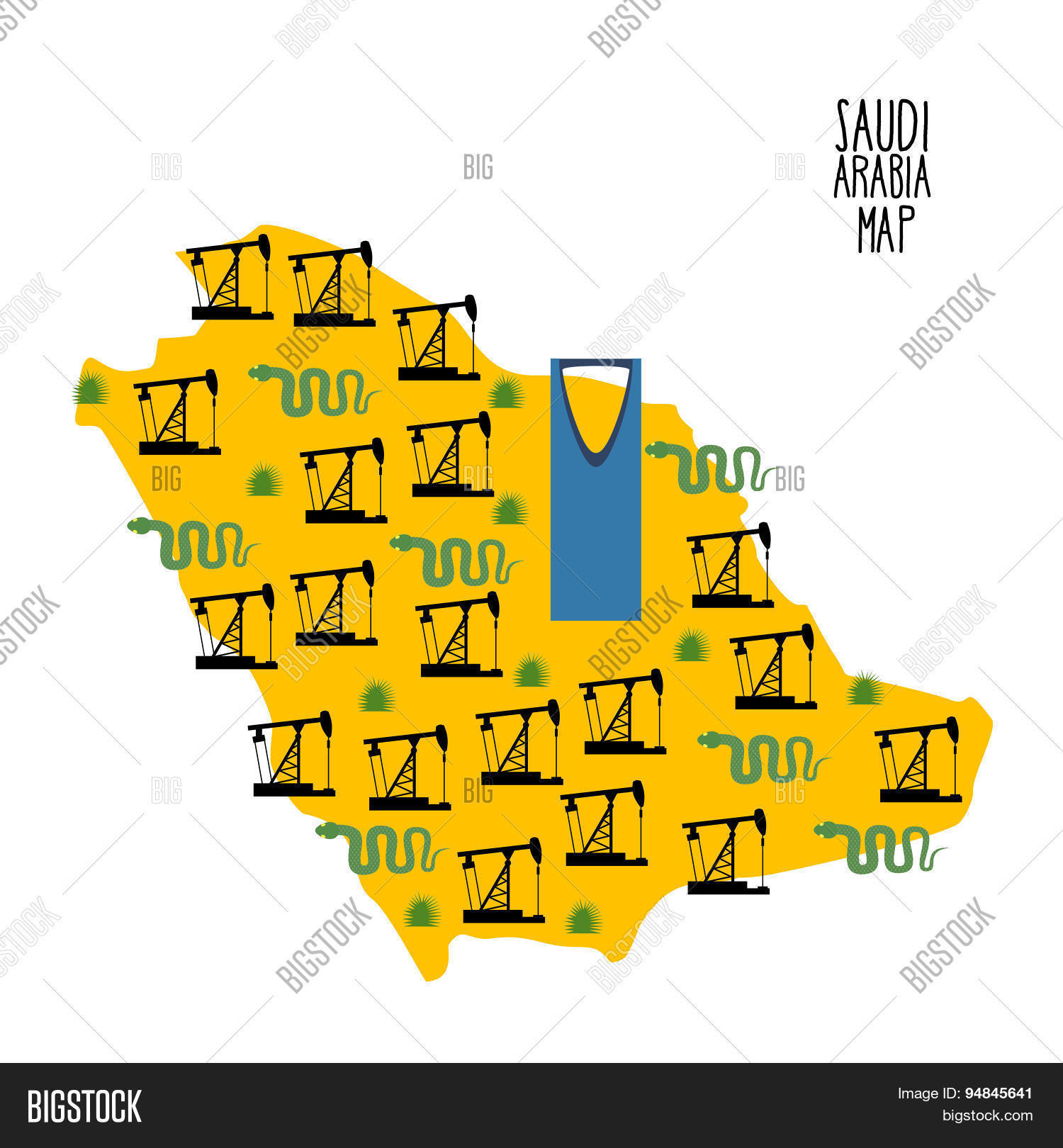Vector y foto Map Oil Fields (prueba gratis) | Bigstock