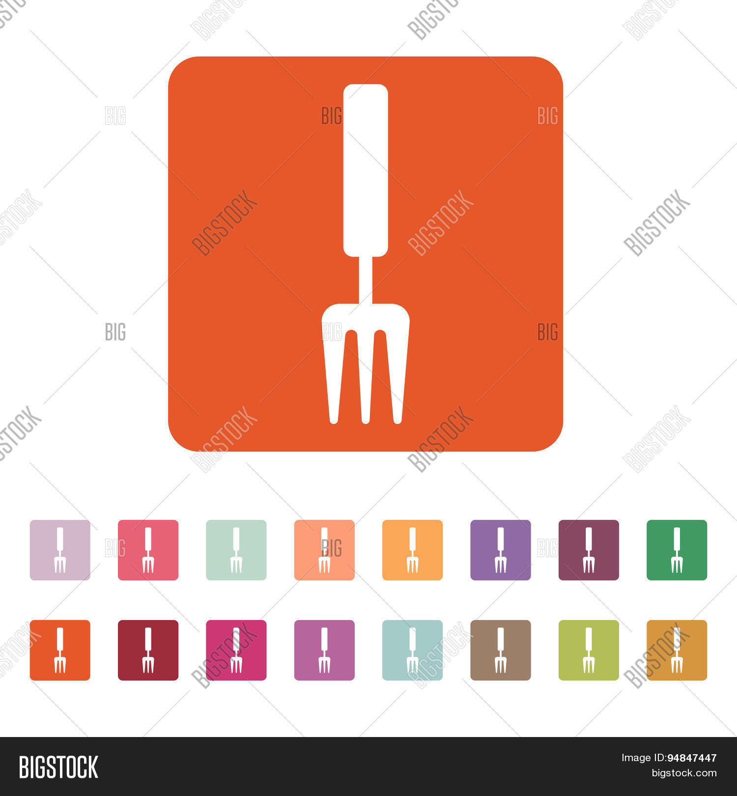 Rake Icon. Raking Vector & Photo (Free Trial) | Bigstock
