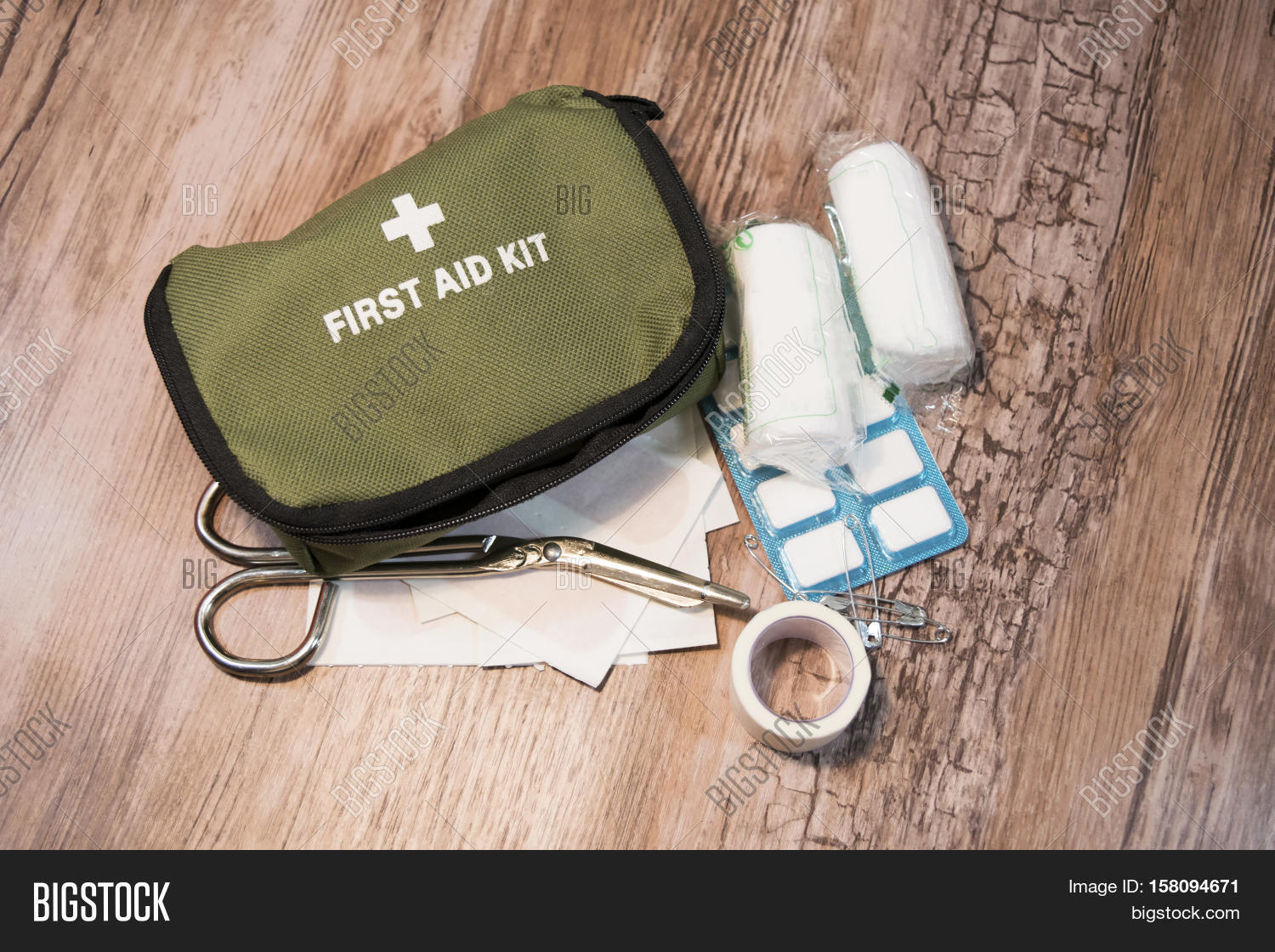 Green First Aid Kit On Image & Photo (Free Trial) | Bigstock
