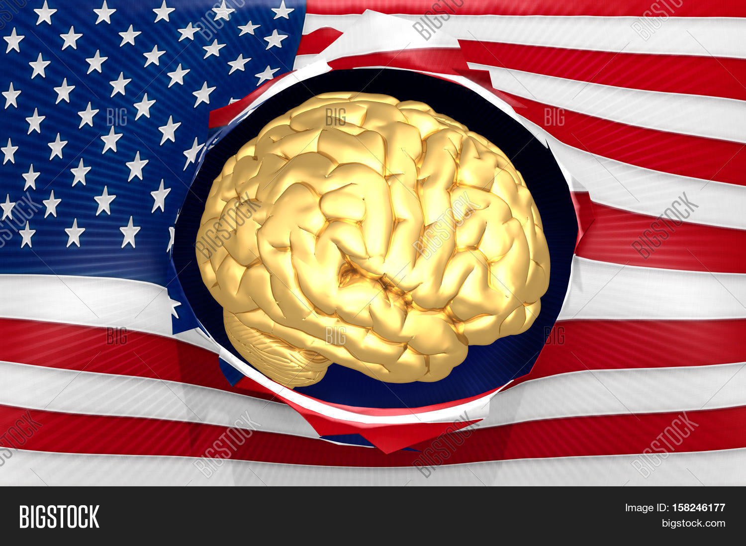 American Flag Golden Image & Photo (Free Trial) | Bigstock