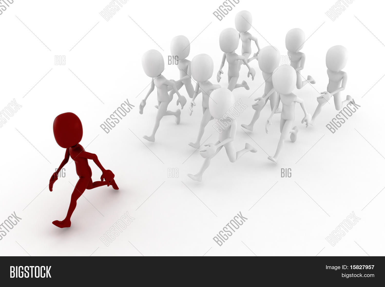 3d Man - Crowd Image & Photo (Free Trial) | Bigstock