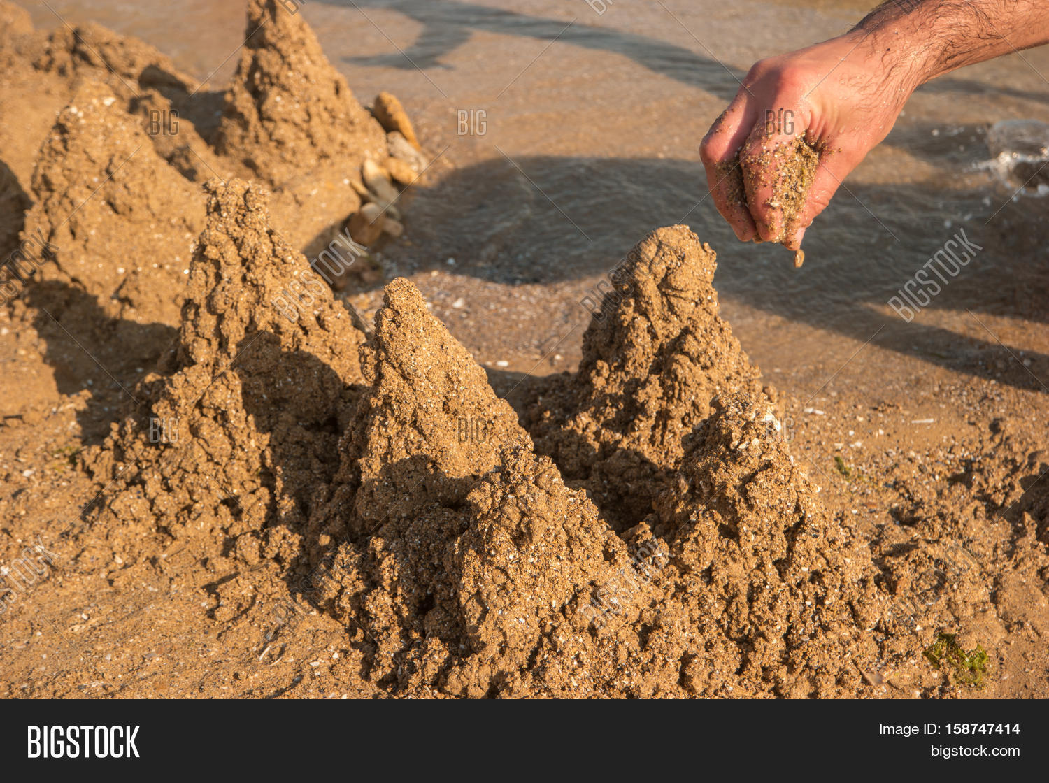 Sand Towers On Beach. Image & Photo (Free Trial) | Bigstock