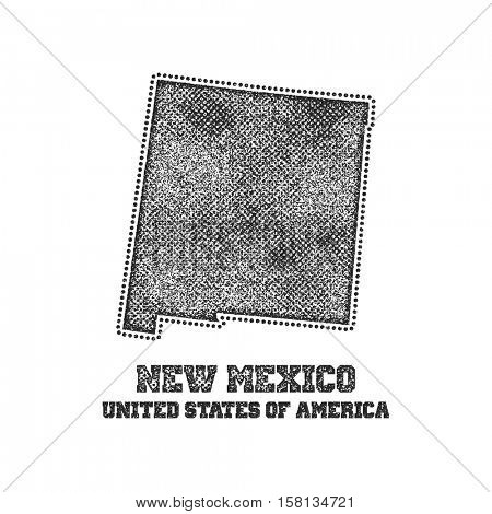 Label Map New Mexico Vector & Photo (Free Trial) | Bigstock