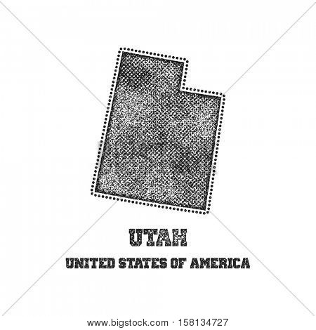 Label Map Utah. Vector & Photo (Free Trial) | Bigstock