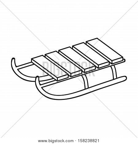 Sled Icon Outline Vector & Photo (Free Trial) | Bigstock
