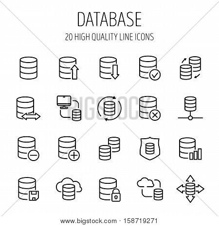 Set Database Icons Vector & Photo (Free Trial) | Bigstock