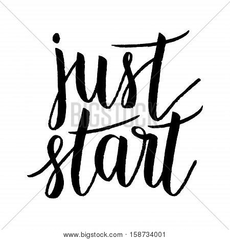 Just Start Poster. Vector & Photo (Free Trial) | Bigstock