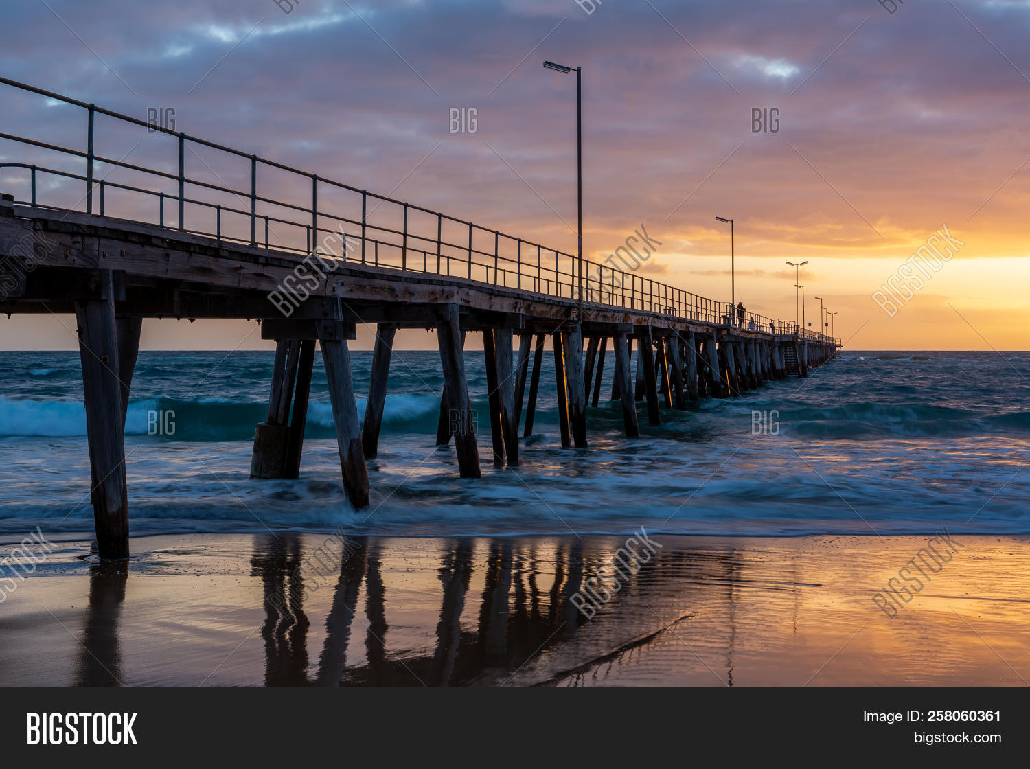 Sunset Over Jetty Port Image & Photo (Free Trial) | Bigstock