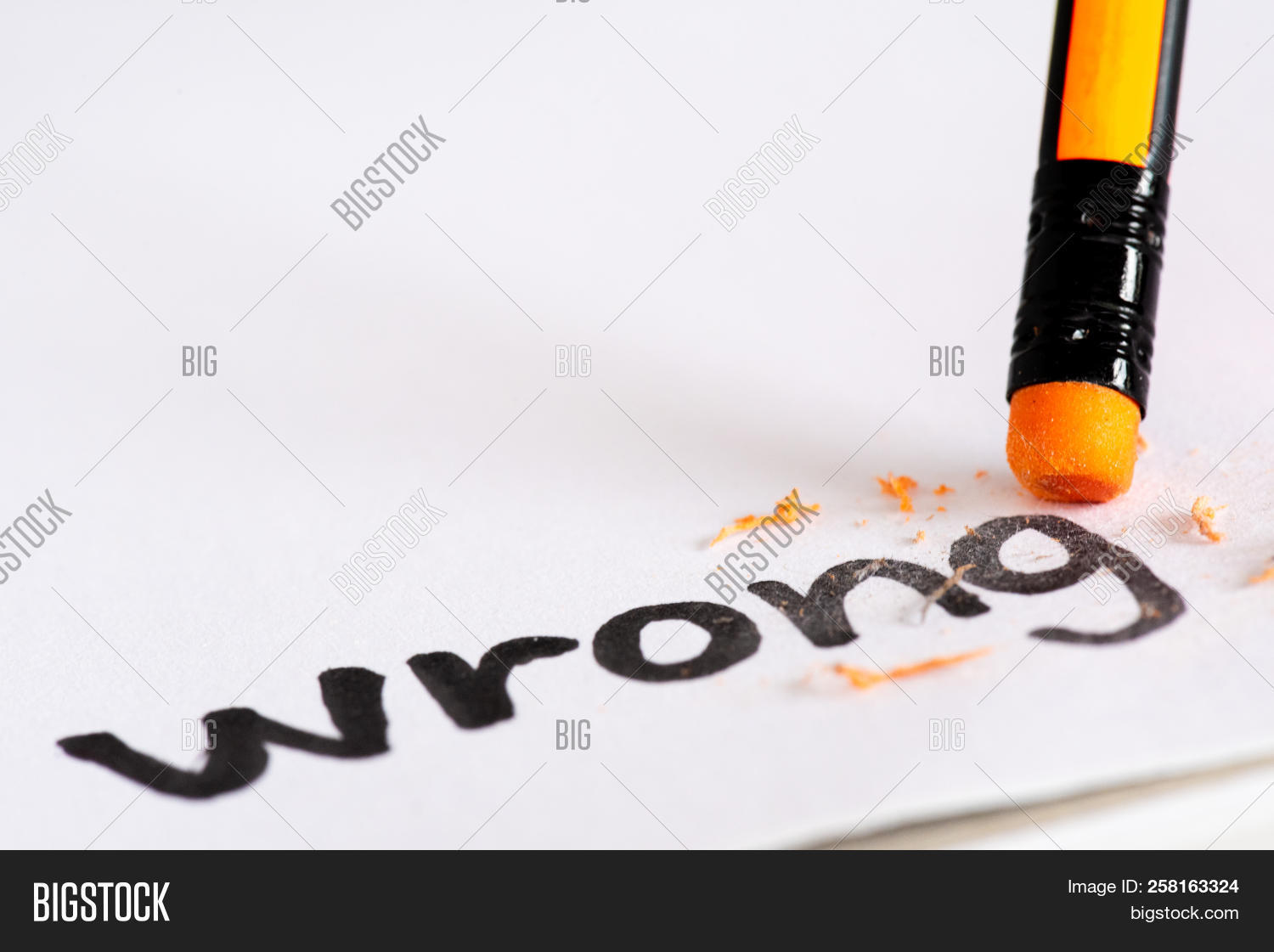 Erase Word Wrong Image & Photo (Free Trial) | Bigstock