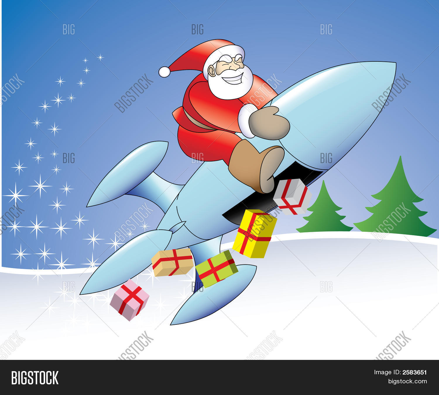 Rocket Santa Image & Photo (Free Trial) | Bigstock