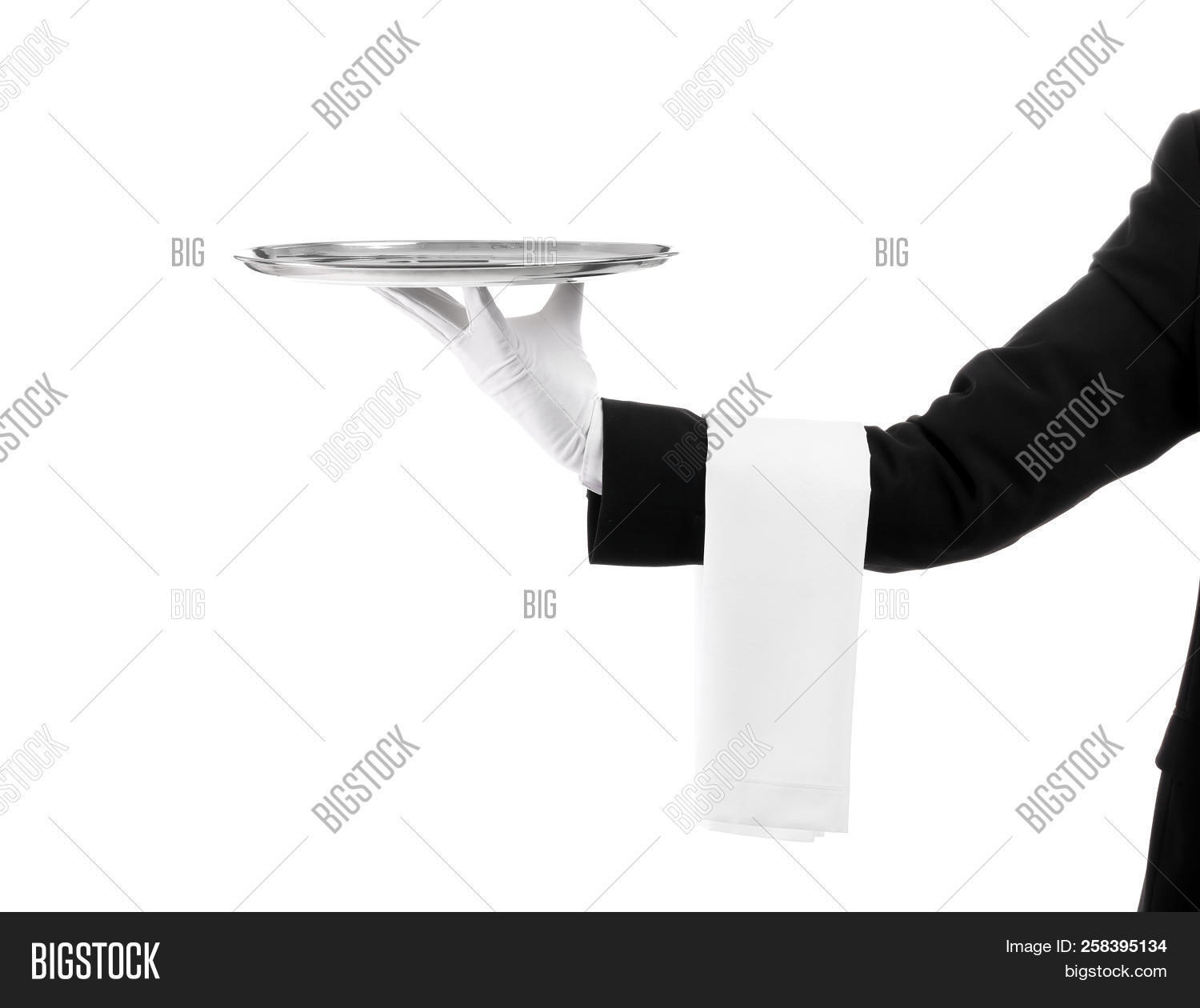 Waiter Holding Metal Image & Photo (Free Trial) | Bigstock