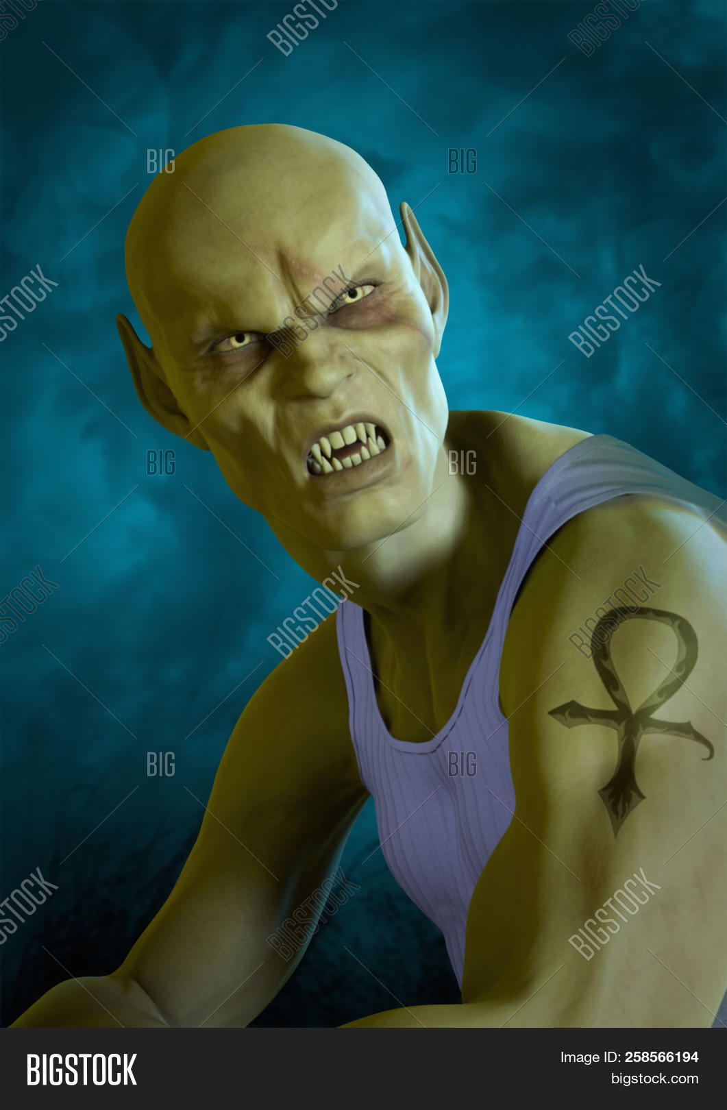 Portrait Bald Vampire Image & Photo (Free Trial) | Bigstock