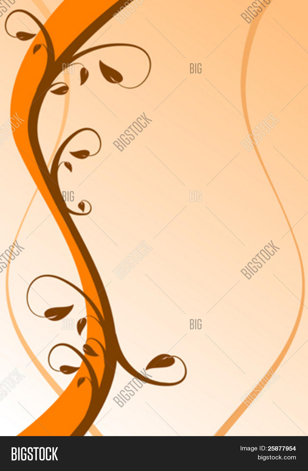 Orange Floral Vector Vector & Photo (Free Trial) | Bigstock