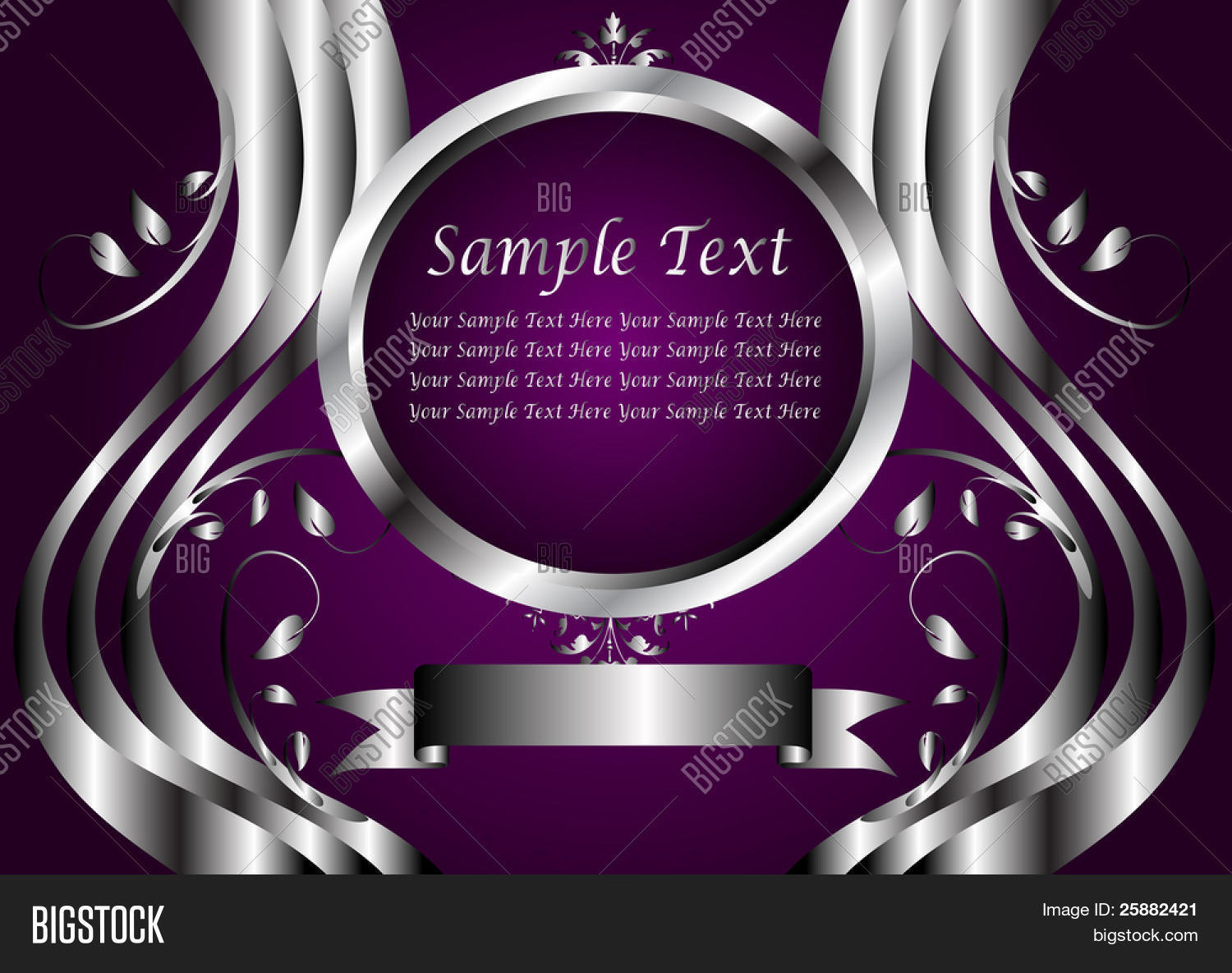 Silver Floral Vector Vector & Photo (Free Trial) | Bigstock
