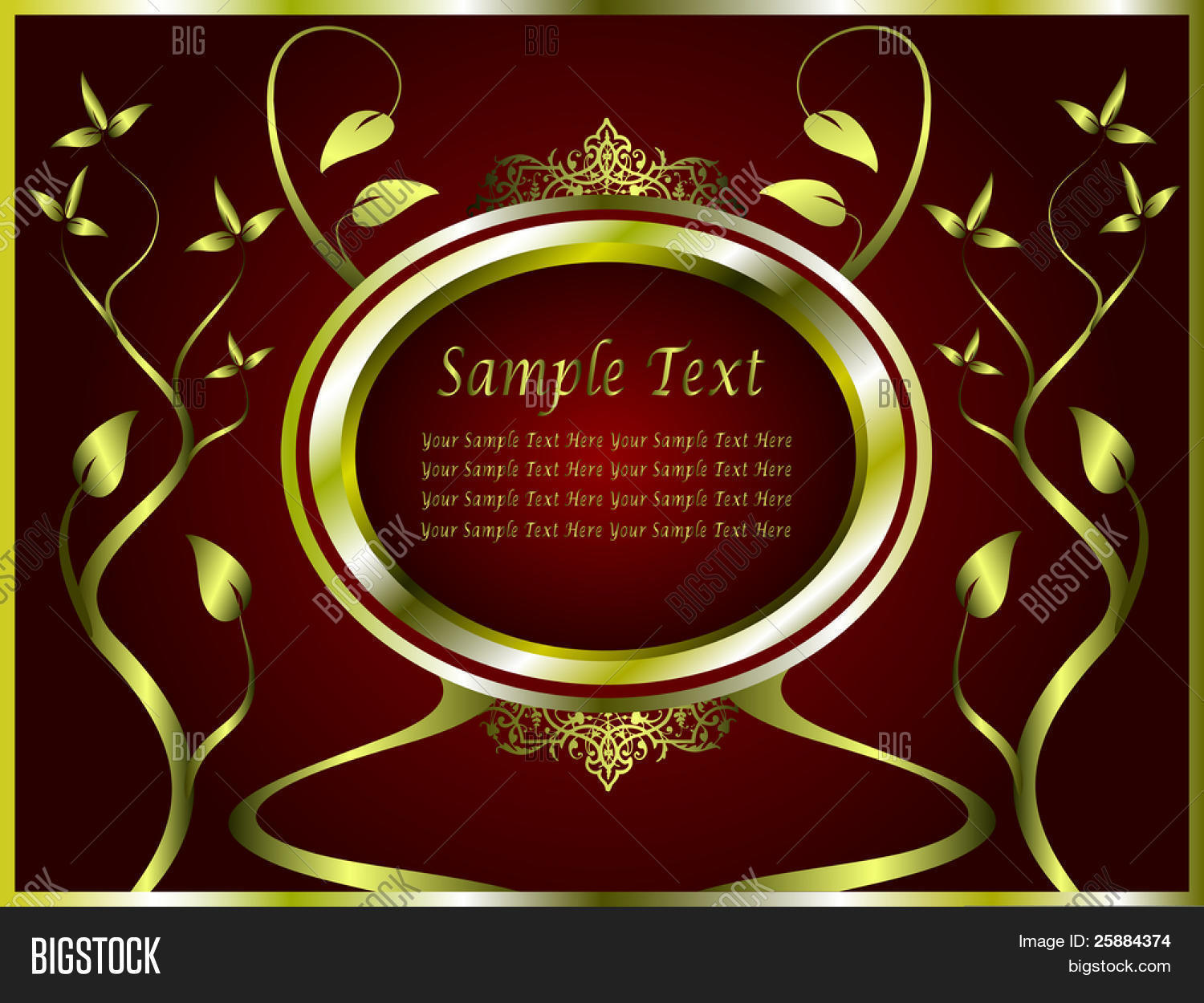 Gold Floral Design Vector & Photo (Free Trial) | Bigstock