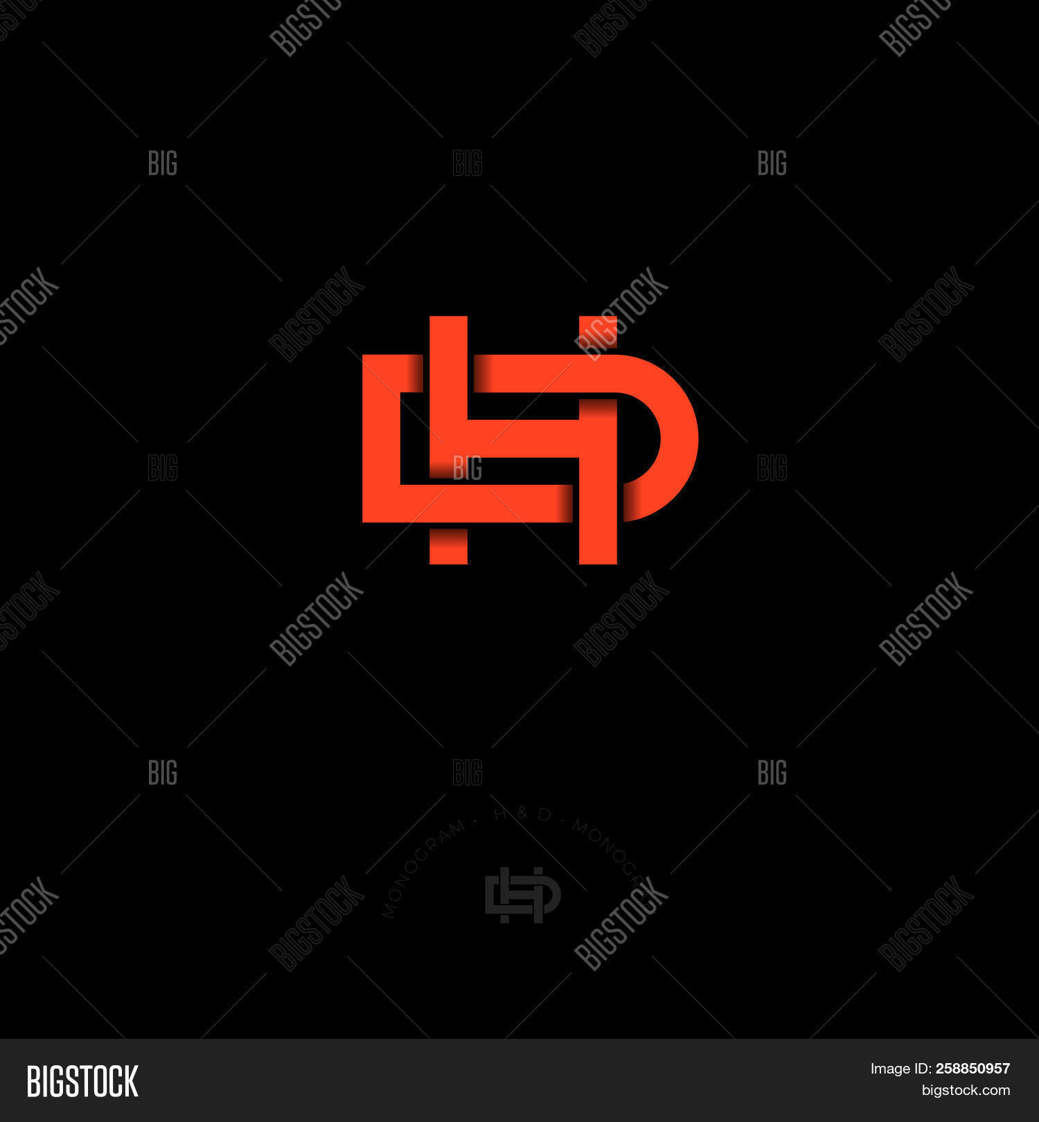 Chevron Background With Monogram D