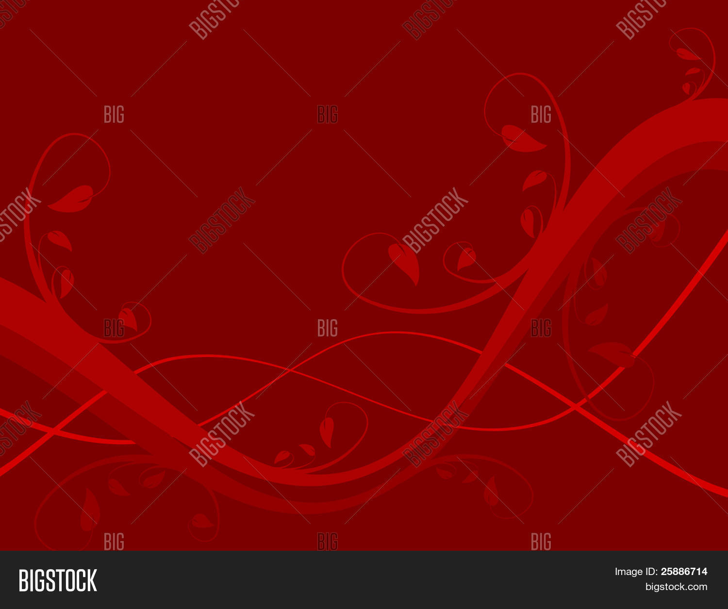Red Floral Background Vector & Photo (Free Trial) | Bigstock