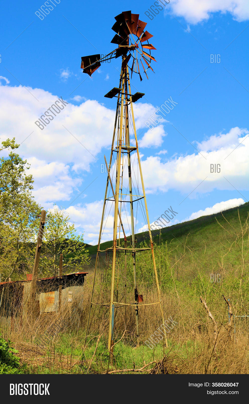 Rustic Windmill 1800s Image & Photo (Free Trial) | Bigstock