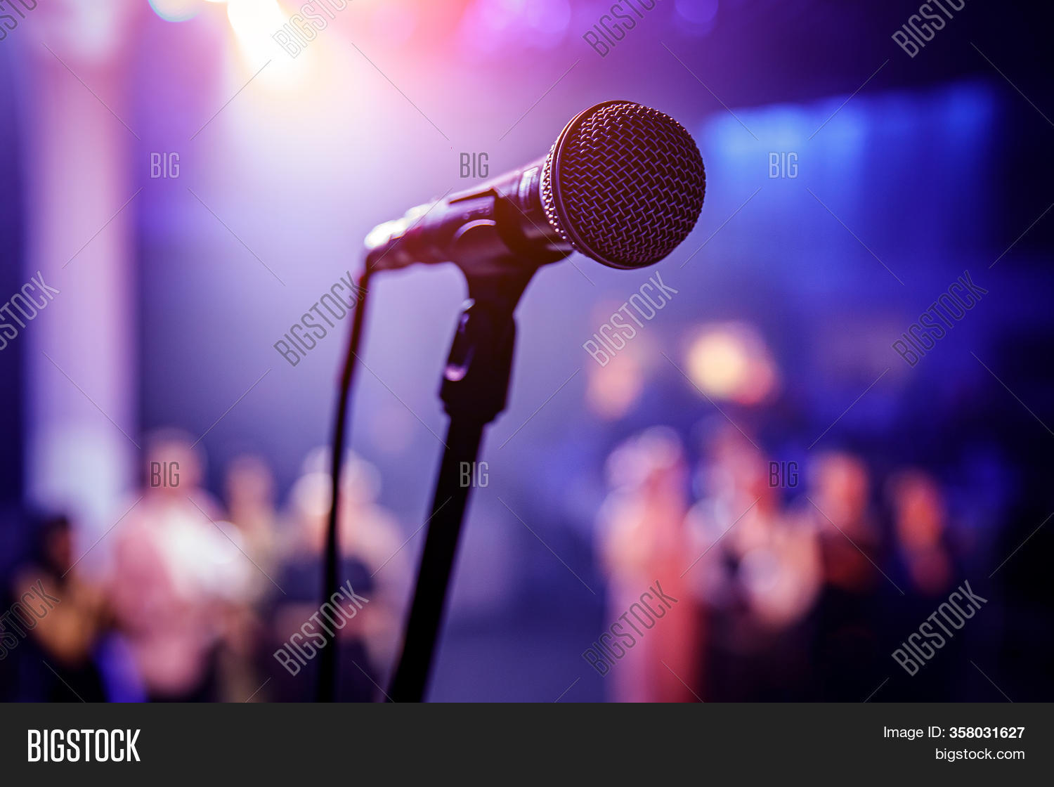 Microphone On Stage Image & Photo (Free Trial) | Bigstock