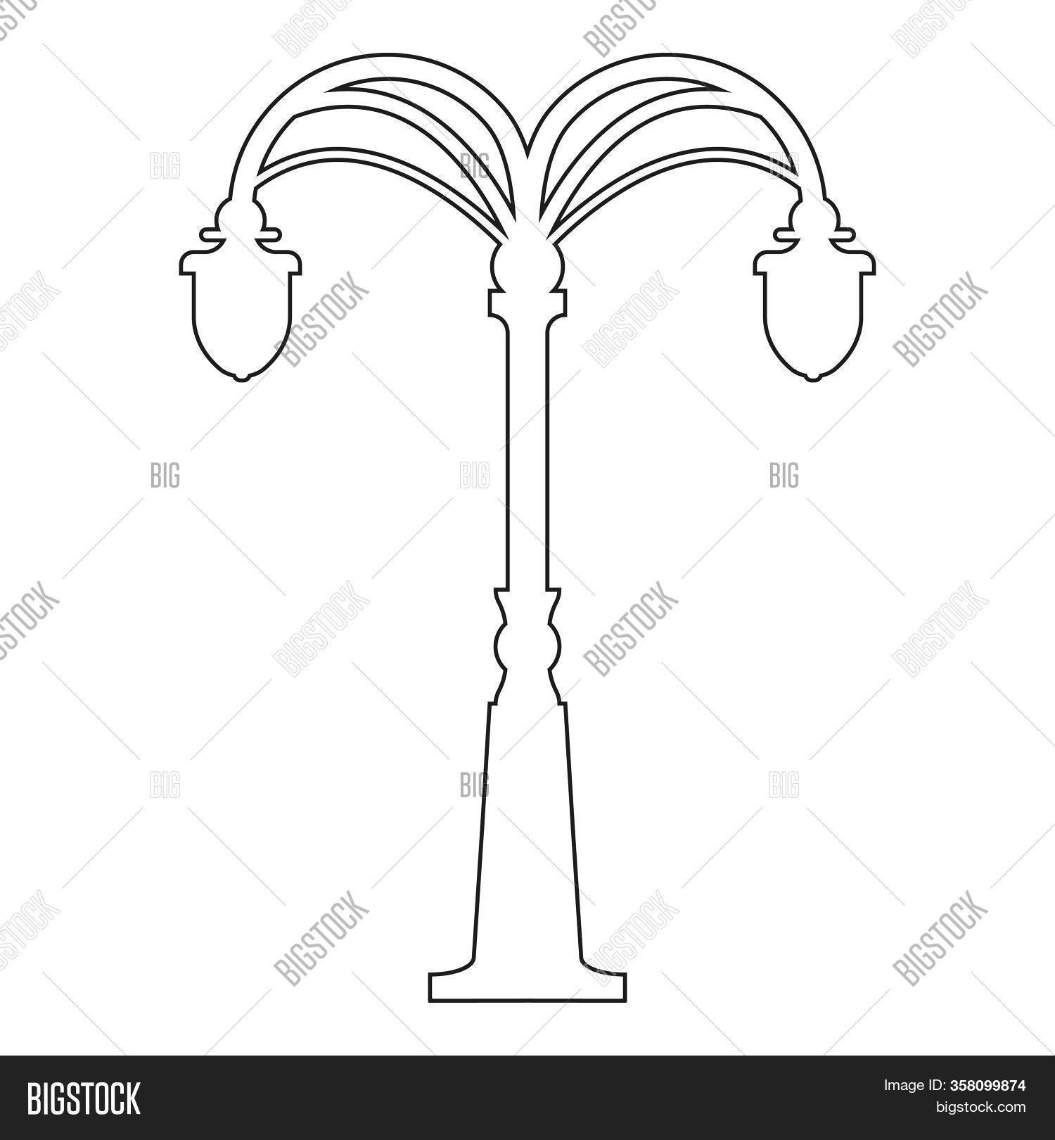 Outline Street Light Image & Photo (Free Trial) | Bigstock