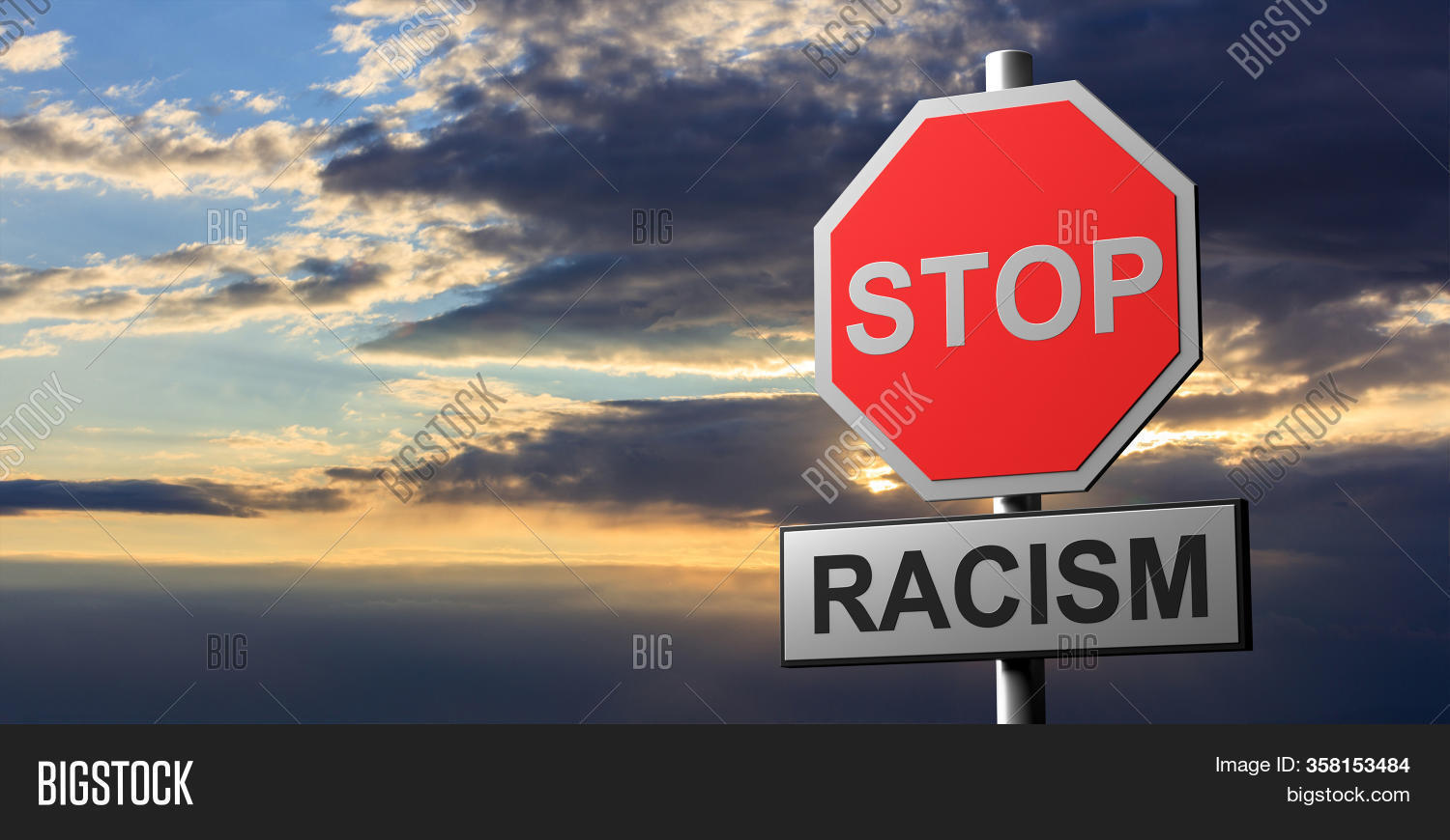 Stop Racism Sign Text Image & Photo (Free Trial) | Bigstock