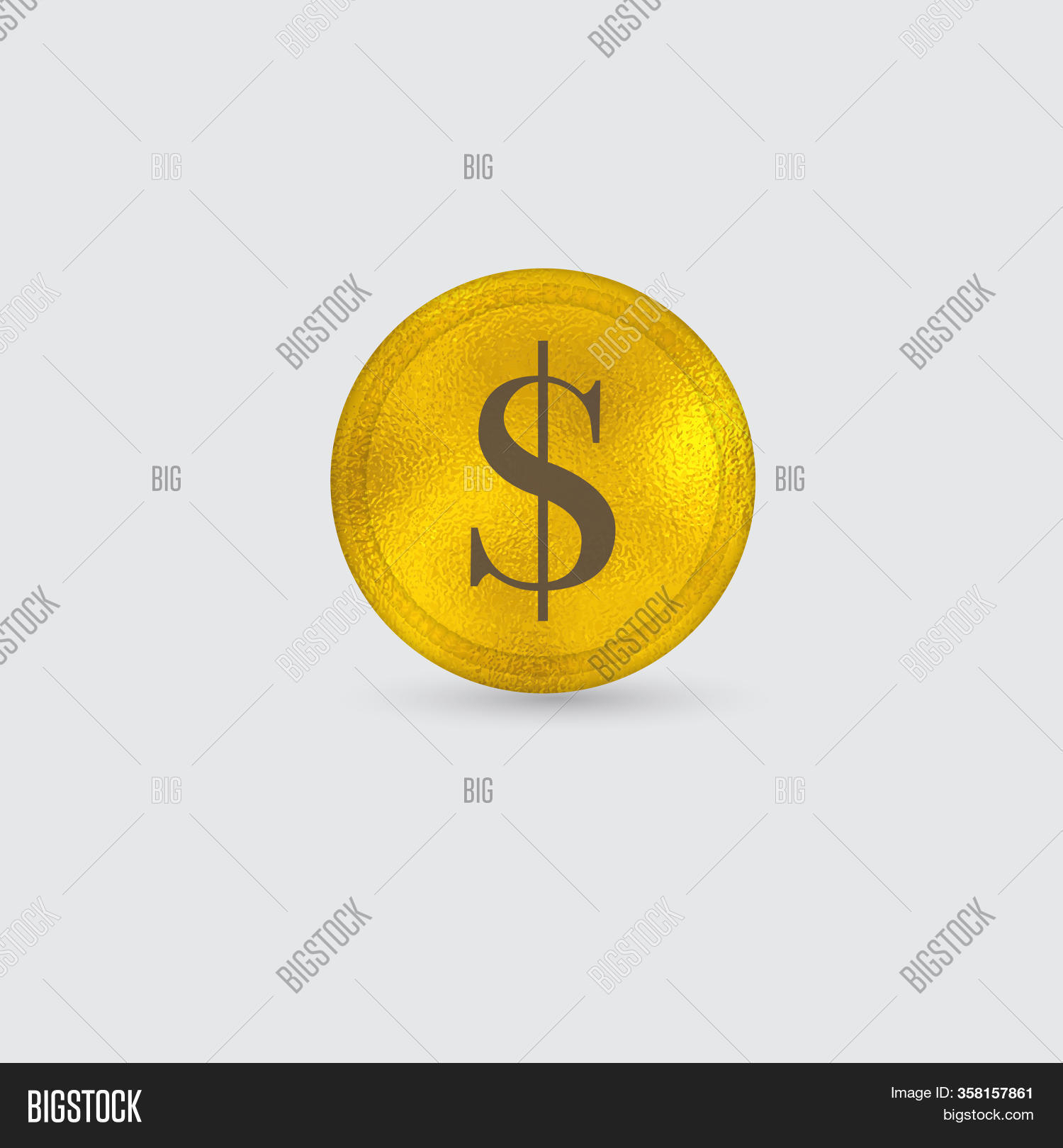 Single Golden Dollar Image & Photo (Free Trial) | Bigstock